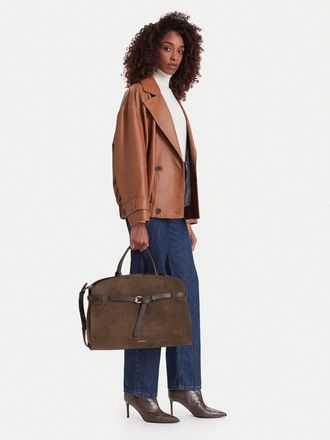 Coccinelle Handtasche Coccinelle TLB Coccinellesabine Suede Bi E1 TLB 18 01 01 Khakifarben