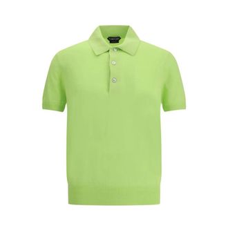 Tom Ford Homme, Tops, Vert, Taille: M Polo en pur coton