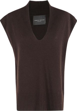 Roberto Collina Geripptes Top - Braun