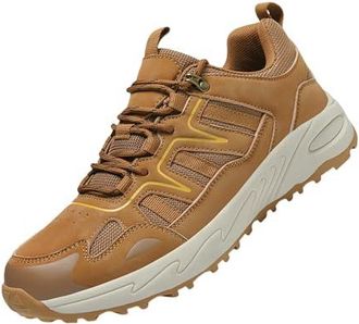 Generic Baskets de trail pour homme avec semelle &eacute;paisse, chaussures de marche &agrave; lacets avec dessus en maille et polyur&eacute;thane, semelle int&eacute;rieure rembourr&eacute;e, 