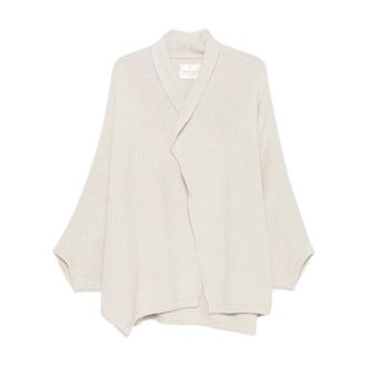Roberto Collina Cardigan en laine m&eacute;rinos &agrave; col ch&acirc;le - Femme - Pulls - Beige - Taille: 38 FR