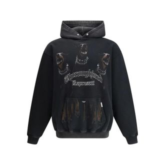 Represent Hoodie mit Maxi Dog Print und Tasche - - Sweatshirts & Hoodies - Herren - Schwarzk - S
