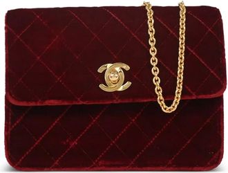 Chanel 1995 gesteppte Schultertasche - Rot
