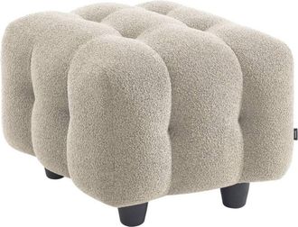 Sweeek Sitzhocker Fu&szlig;hocker mit strukturiertem Boucl&eacute;bezug f&uuml;r 2-Sitzer Sofa Leon