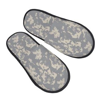 Generic Chaussons Femme Homme Coups De Fleurs Chaussons Confort Doublées En Peluche Pantoufle, Pour Fête, Mariage, Hommes, L