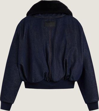 Givenchy Denim Bomber Jacket - Navy