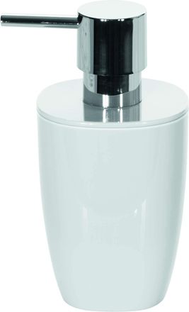 Spirella Seifenspender Pure Flüssigseifen-Spender 300ml Langliebig und Robust Weiß, 15 x 7.5 x 7.5 cm