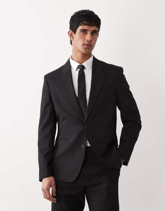 Asos Blazer de costume ajust&eacute; - Noir