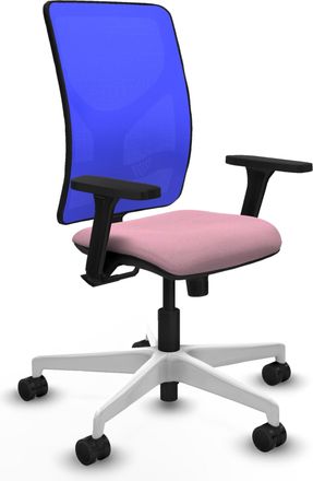 Piqueras y Crespo Stuhl aus Netzstoff mit 3D-Armlehnen, h&ouml;henverstellbare Lendenwirbelst&uuml;tze, ausgestattet mit 3 Positionen und Schneideschaum, mit Rollen von 65 mm, Ny