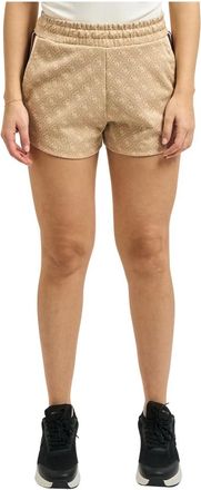 Guess Femme, Shorts, Beige, Taille: 38 FR Short 4G Jacquard