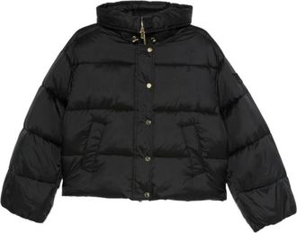 Pinko Pinko, Femme, Vestes, Noir, Taille: 40 FR Doudoune Noire Impasto Coupe Large