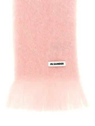 Jil Sander Mohair Wool Blend Scarf - Pink