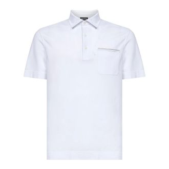 Ermenegildo Zegna Homme, Tops, Blanc, Taille: 2XL Polo en coton
