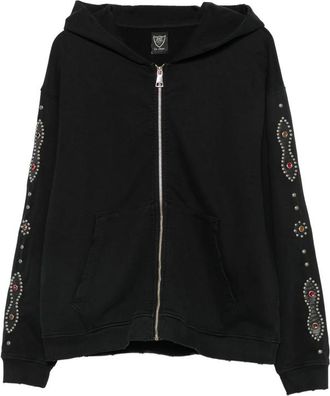 HTC Stud-embellished Zip-up Hoodie