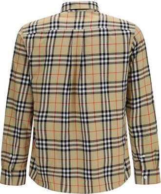 Burberry Check Cotton Shirt - Beige