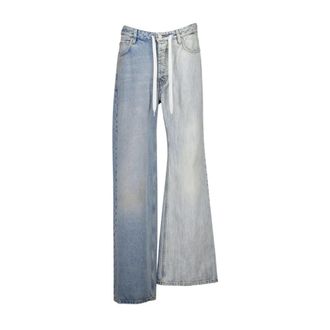 Balenciaga Blaue Zweifarbige Denim Hose - - Jeans - Damen - Blau - XS