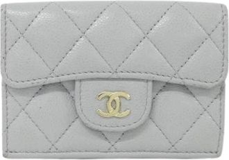 Chanel Pre-owned Cuir petite-maroquinerie - Femme - Pre-owned - Gris - Taille: ONE Size