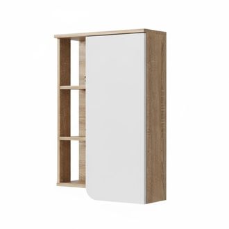 Vicco Badschrank Sonoma/Wei&szlig; Karen 50x75x20 cm - h&auml;ngender Badezimmerschrank, Praktisch f&uuml;r Kosmetik, Pflegeprodukte & Badutensilien