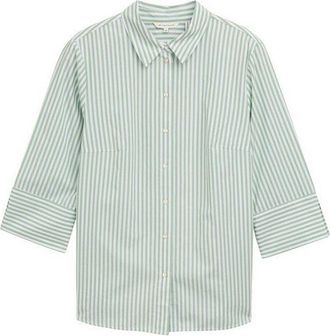 Tom Tailor Langarmbluse Blusen & Shirts Plus Size - Loose Fit Bluse mit Streifenmuster