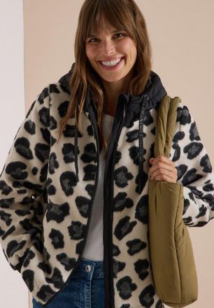 Cecil Pl&uuml;schjacke Materialmix, Pl&uuml;sch mit Wollanteil