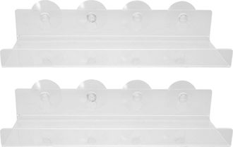 Angoily 2 St&uuml;ck Pack Schwebende Fensterregale aus Acryl mit Saugnapf Transparentes Pflanzenregal f&uuml;r Sukkulenten Kr&auml;uter Kleine Blumen Erweiterbare Fensterban