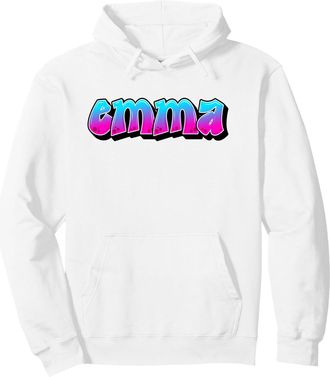 BDAZ Emma Graffiti Personalisierter Name Blau Rosa Frauen M&auml;dchen Pullover Hoodie