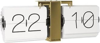 Karlsson Flip Clock No Case - Weiß - 36x8,5x14cm - Rechteck - Stahl - Wanduhr Modern Wohnzimmer - Wanduhren
