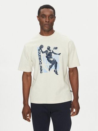 New Balance T-Shirt MT51605 Beige Oversize