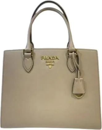 Prada Sac cabas vintage Pre-owned - Femme - Pre-owned - Beige - Taille: ONE Size