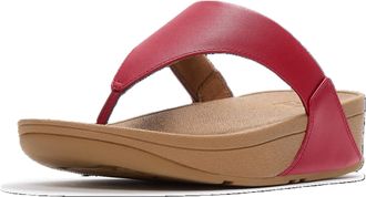 FitFlop LULU Damen Zehentrenner aus Leder, Burnt Berry, Gr&ouml;&szlig;e 41 EU, Burnt Berry, 42 EU