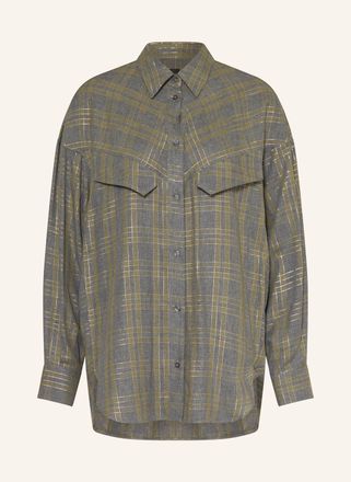 HUGO BOSS Hemdbluse Bostaffa Mit Glitzergarn weiss