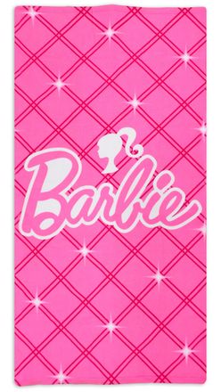 BARBIE Strandtuch f&uuml;r Kinder, 70 x 140 cm, 100 % Polyester, Mikrofaser, Rosa