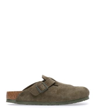 Birkenstock Sabots Boston VL Cuir Su&eacute;d&eacute; Thyme