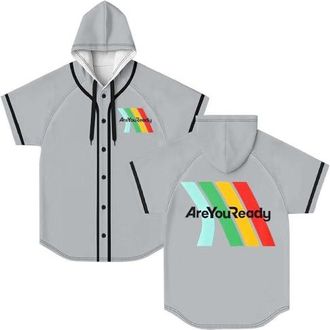 Generic ARC Raiders AreYouReady T-shirt de baseball unisexe à manches courtes et col rond, gris, M