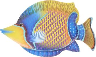 Cabilock Dekorative Fisch-wandornamente Wanddekoration Metallfisch- Eisenfisch-skulptur Fisch Heimschmuck Wandfisch- Kreative Metallwanddekoration Einweihungsp