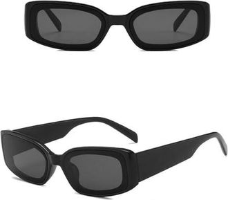 Generic Lunettes de soleil couleur bonbon pour femmes, lunettes de soleil vintage hip-hop de forme rectangulaire pour homme et femme, lunettes de soleil dexté