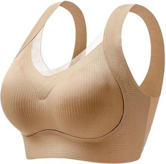 Generic Bustier Femme Rembourr&eacute; Femme pour Seins Fronc&eacute;s et Lat&eacute;raux Seins pour Soulever et Soutenir Contre Les Suspendus, Sans Anneau en Acier Beau Dos Anti-
