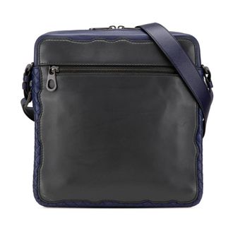 Bottega Veneta Pre-owned Intrecciato Besatz Leder Umh&auml;ngetasche - - Pre-owned - Damen - Schwarzk - ONE SIZE