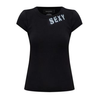 Dsquared2 T-Shirt mit Druck - - Tops - Damen - Schwarzk - S