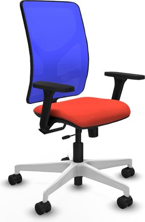 Piqueras y Crespo Verwaltungsstuhl mit 3D-Armen, h&ouml;henverstellbare Lendenwirbelst&uuml;tze, ausgestattet mit Syncro/Traslack und Schneideschaum, mit Rollen von 65 mm, Nylon,