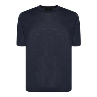 Dell'Oglio Homme, Tops, Bleu, Taille: 3XL T-shirts bleus pour hommes