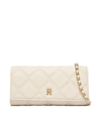 Tommy Hilfiger Handtasche Th Feminine Wallet On Chain AW0AW18795 Creme