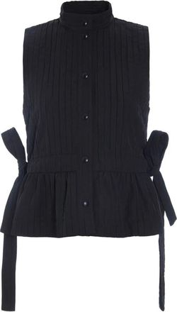 Bitte Kai Rand Femme, Blouses et Chemises, Noir, Taille: 46 FR Gilet c&ocirc;tel&eacute; &agrave; nouer &agrave; la taille