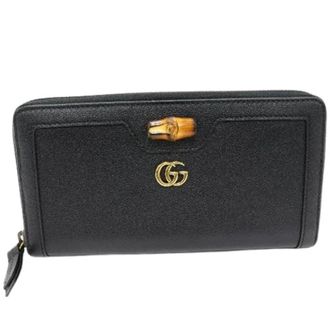 Gucci Portefeuille en cuir Pre-owned - Femme - Pre-owned - Noir - Taille: ONE Size