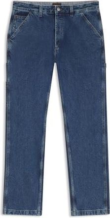 BOSS Hommes AKRON-1- BO Jean Regular en Denim Rigide Bleu
