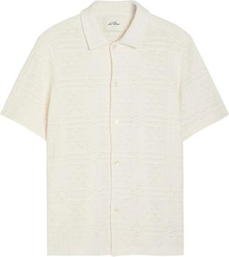 Les Deux Homme, Chemises, Beige, Taille: L T-Shirt Manches Courtes