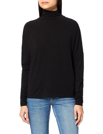 NA-KD Damen High Neck Sweater Hemd, Schwarz, S