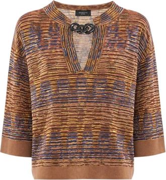 Nenette Femme, Pulls, Brun, Taille: 44 FR V-neck Tricots