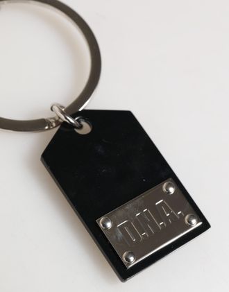 Dolce & Gabbana DG Logo Metal Plaque Key Case - Black