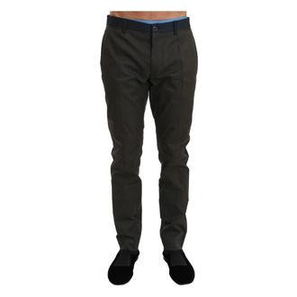 Dolce & Gabbana Slim-Fit Hose - Grau- Hochwertig Rabattiert - - Trousers - Herren - Grau - M